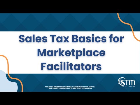 Sales Tax Basics for Marketplace Facilitators