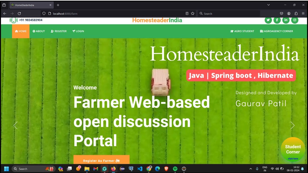 HomesteaderIndia JAVA | SPRING BOOT PROJECT | by Gaurav Patil