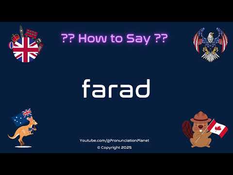 โก๏ธ๐ How to Pronounce farad? (CORRECTLY) | Pronunciation Planet