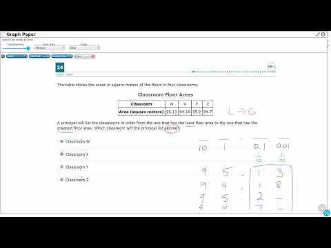 5th Grade STAAR Practice Compare and Order Decimals (5.2B - #17)