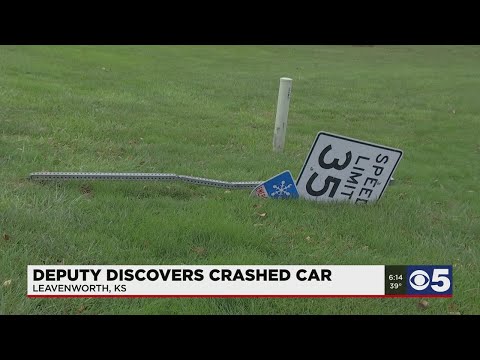 Leavenworth County deputy discovers crashed car