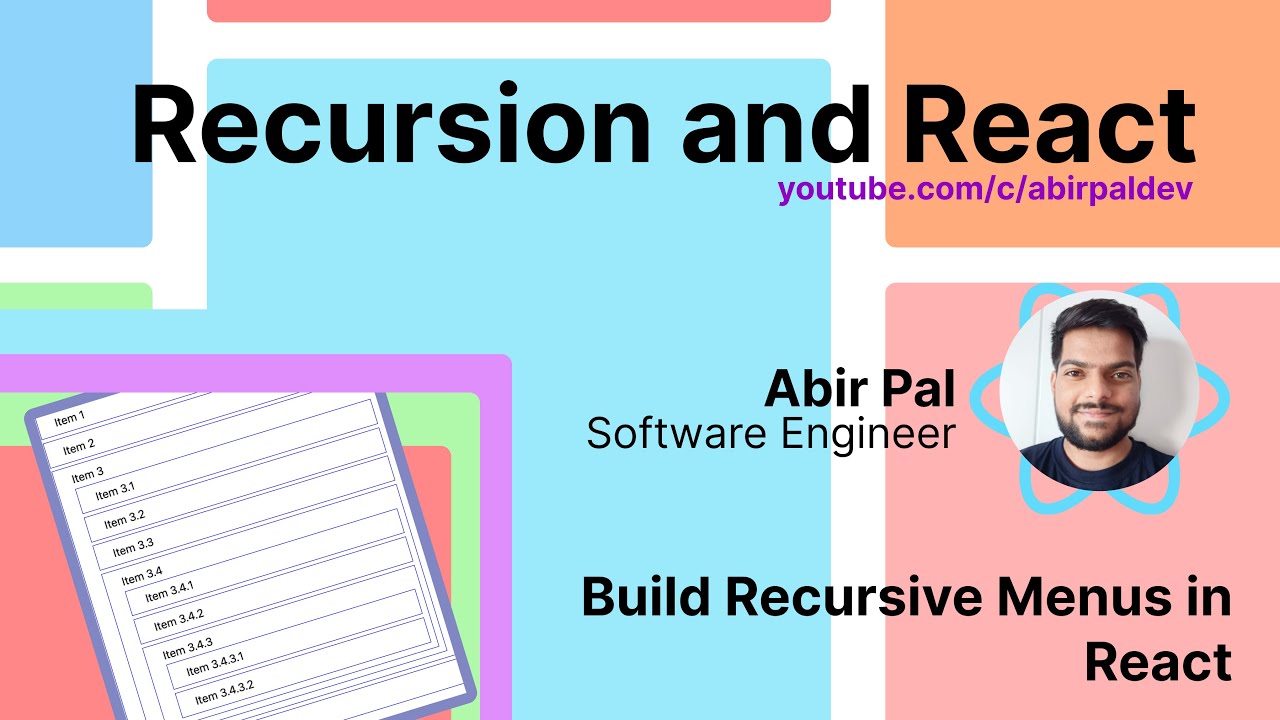 Recursion and React | Build Recursive Menus in React (Typescript)