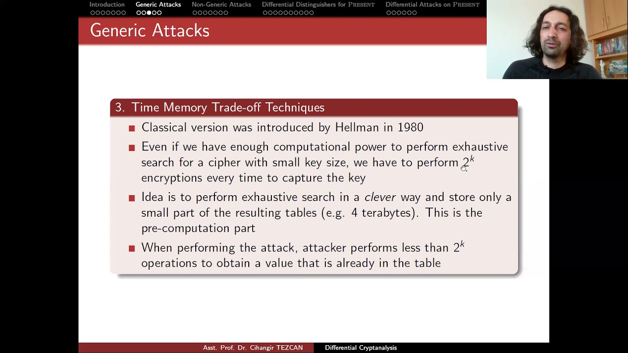 Cryptanalysis 6.2: Generic Attacks