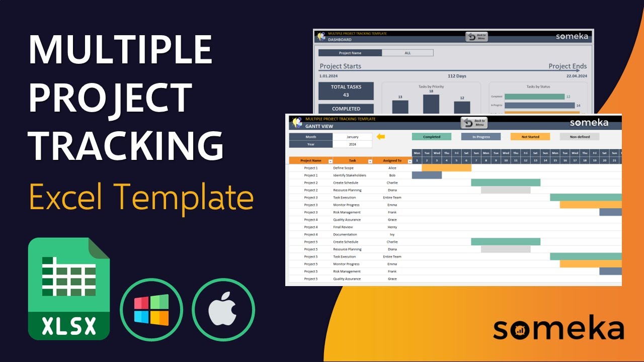Multiple Project Tracking Excel Template | How to manage projects in Excel?