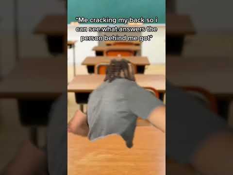 Cracking your back so you can see someones answers on a test๐ #comedy #funny #shorts #youtubeshorts