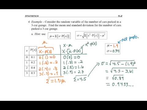 5.2 - part 2 - Example of Mean & SD