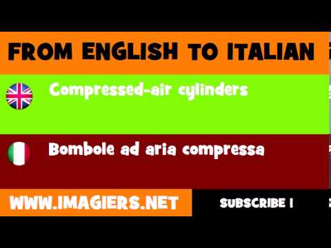 How to say Compressed air cylinders in Italian