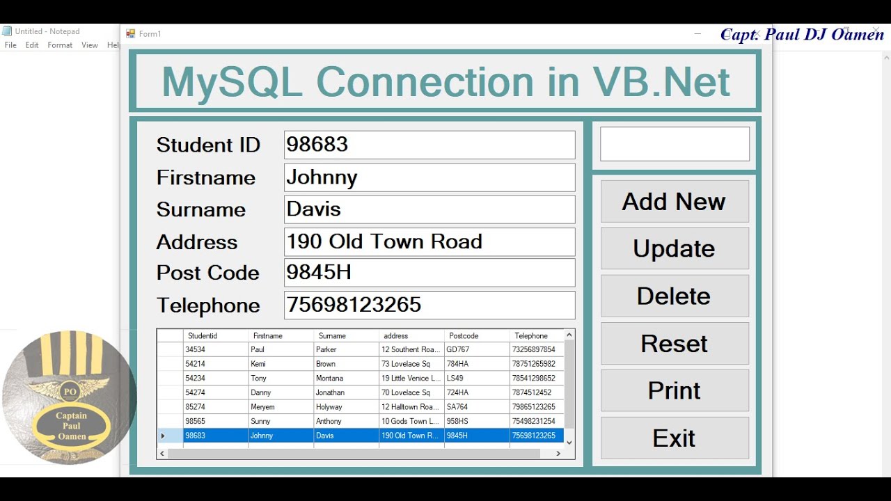 How to Connect MySQL Database in Visual Basic. Net - Full Tutorial