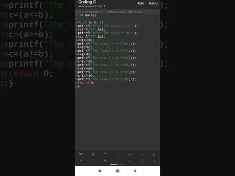 Relational Operators | Coding C