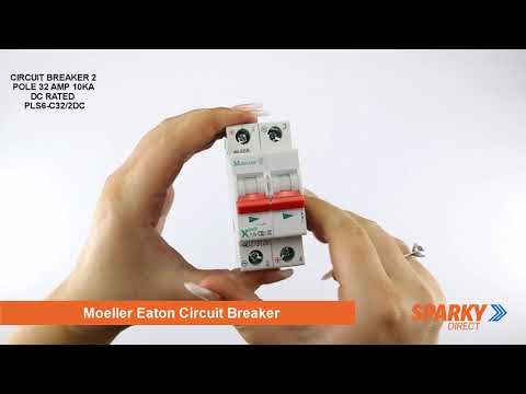 Eaton PLS6-C32/2DC | 32 amp DC Circuit breaker 2 pole 10kA