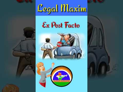 Legal maxim - Ex Post Facto