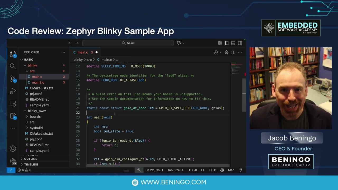 Code Review: Zephyr Blinky App