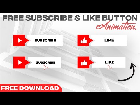 Free Subscribe & Like Button Animation For Videos | No Copyright Transparent Subscribe & Like Button