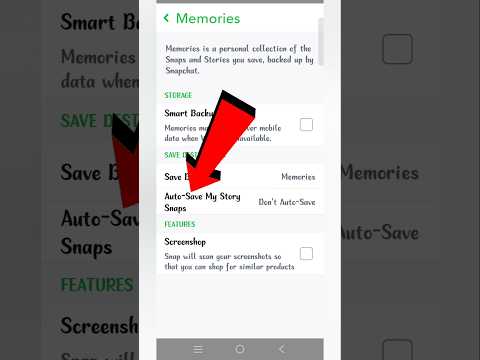 Snapchat Me Auto Save Memories On Kaise Kare | How To Enable Auto Save Memories On Snapchat |