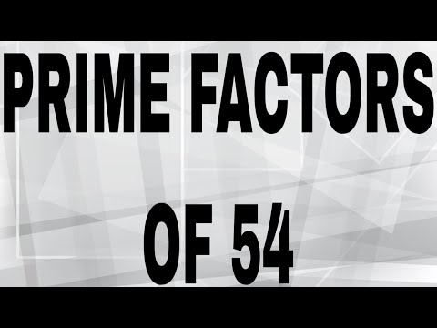 PRIME FACTORS OF 54