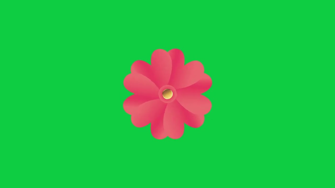 Premium Elegant Flower Illustration Collection | Green Screen