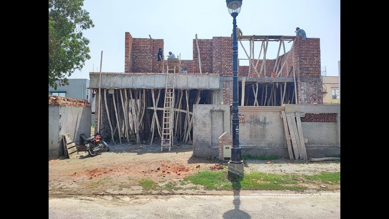Under Construction  1 Kanal House in Lake City Lahore Designed By Team H-A Design Studio