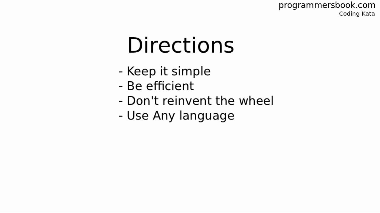 Programming Coding Kata #5 Exercise