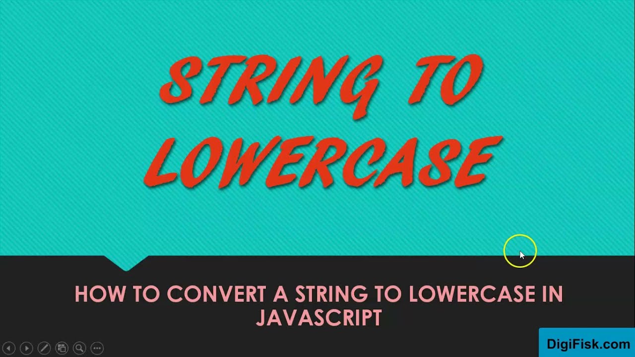 Javascript string to lowercase – How to convert a string to lowercase in Javascript