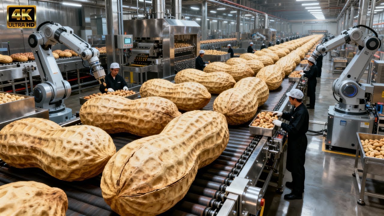 Inside a Planters Peanut Factory: From Raw Groundnuts to Roasted Salted Snacks (Full Process)