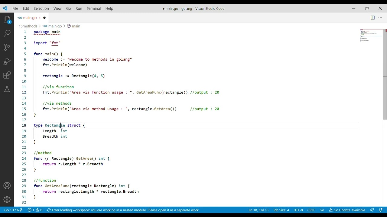 Functions vs methods in go language