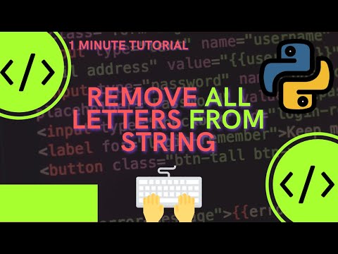 How to remove all letters from a string in Python #shorts