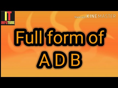 Full form of ADB | what is ADB