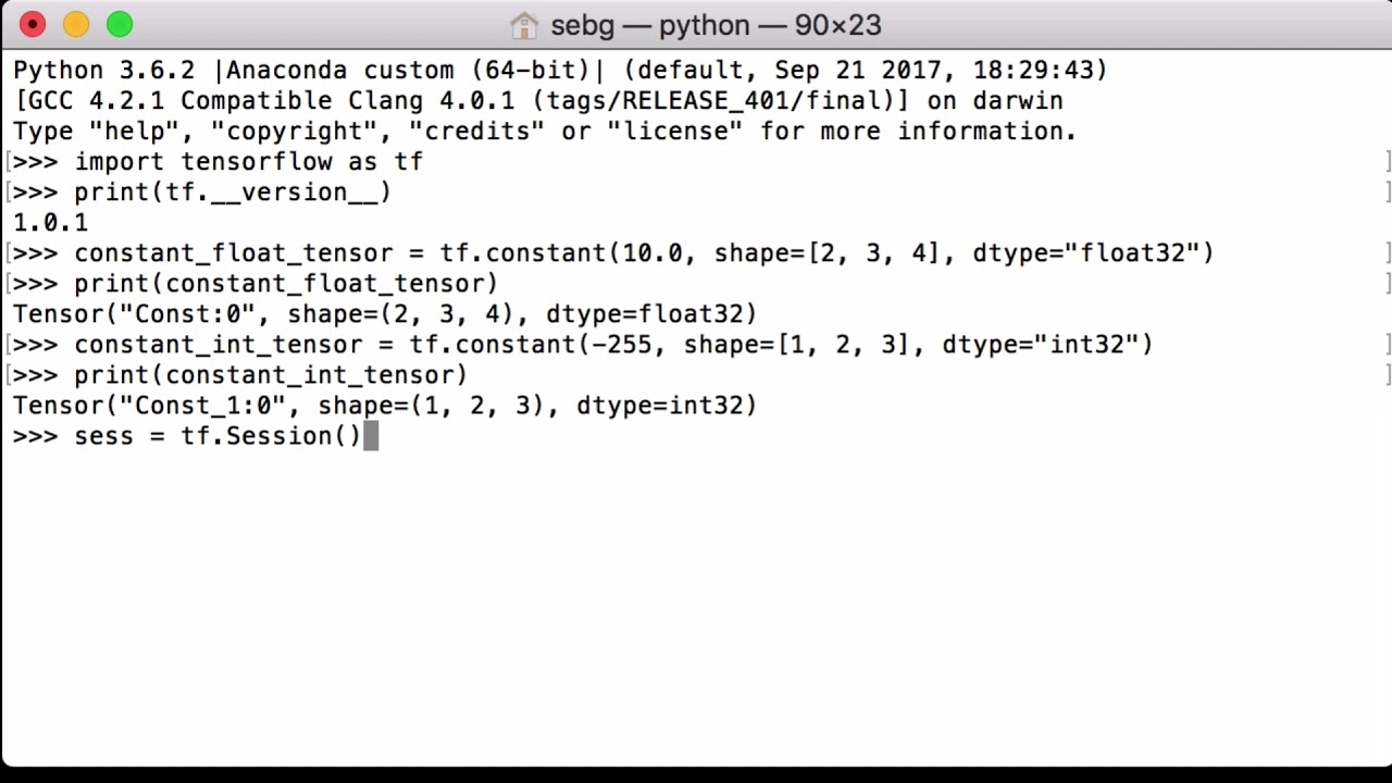 tf constant: Create Tensorflow Constant Tensor - TensorFlow Tutorial