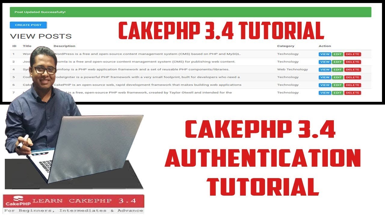 Cakephp 3.4 Authentication Tutorial