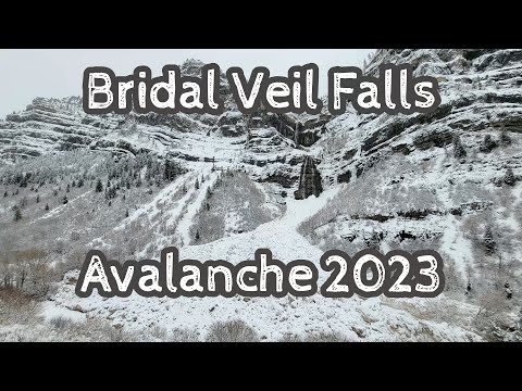 Bridal Veil Falls, AVALANCHE 2023. Provo Canyon Utah. BEWARE of the DANGERS! #avalanche #danger