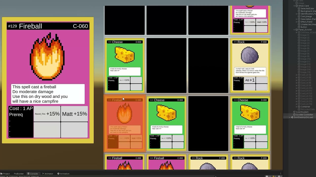 Unity Scriptable Objects make Inventory items creation so easy | (Card UI Items for Project Island)