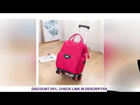 Wheeled bag for travel trolley bags Women travel backpack with wheels Oxford large capacity Travel R