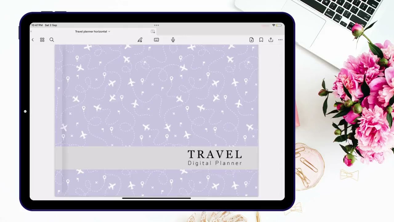Travel Digital Planner – Goodnotes & Notability Hyperlinked Planner | iPad, Tablet PDF