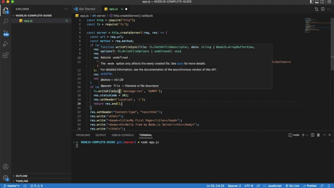 Redirecting Requests - Node.js