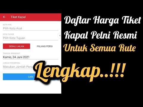 (Episode 131) Daftar Harga Resmi Tiket Kapal Pelni Semua Rute. Lengkap.