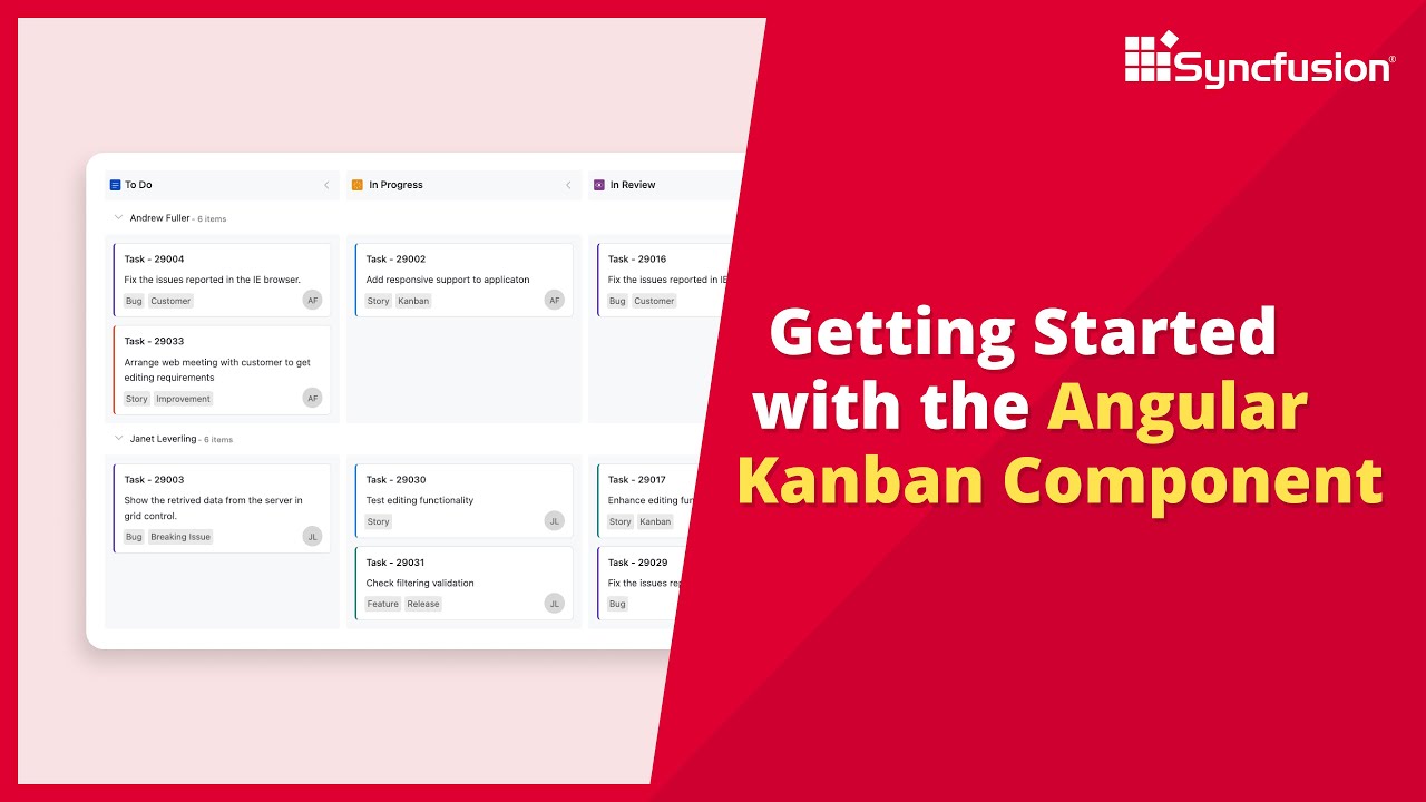 Getting Started with the Angular Kanban Component
