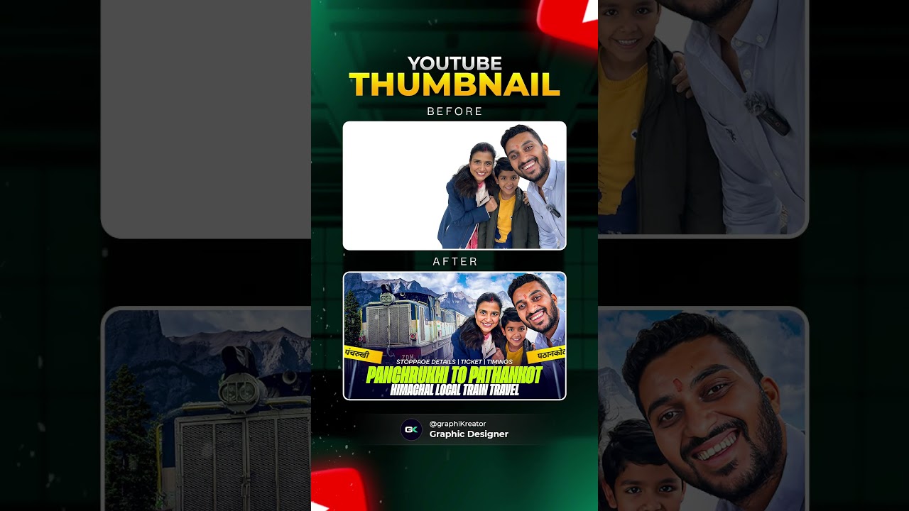 Viral Travel vlog YouTube Thumbnail design