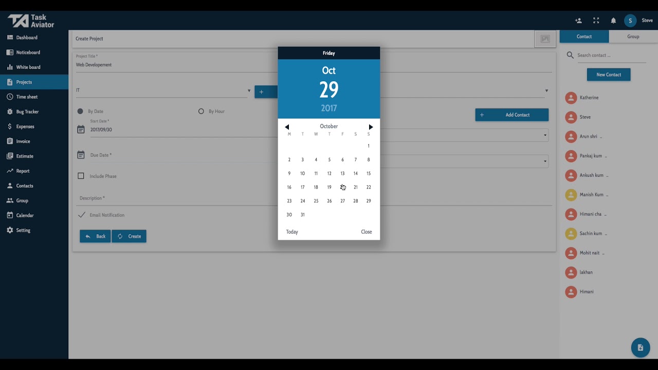 Tutorial 3 Projects | Task Aviator | Project Management Tool
