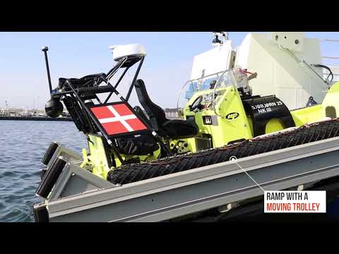 Boat cradle for fishery inspection vessel