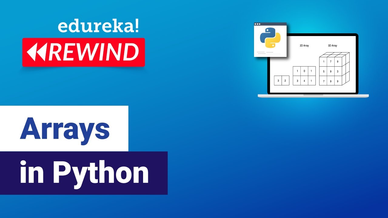 Arrays In Python | Python Array Operations | Python Tutorial For Beginners | Edureka Rewind -  7