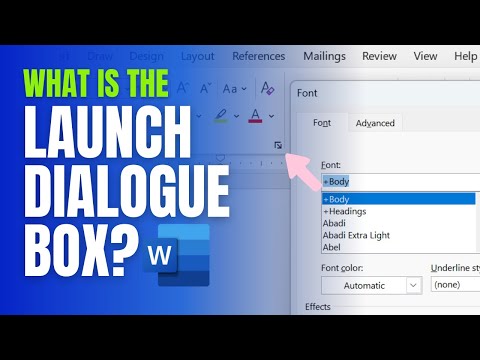 What is the LAUNCH BUTTON / DIALOGUE LAUNCH BUTTON / THE DIALOGUE BOX LAUNCHER in Microsoft Word 365