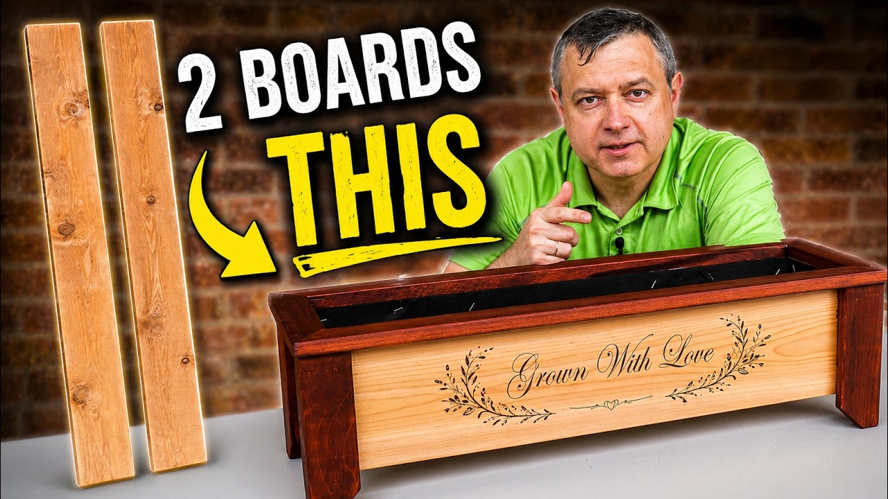 2 Cedar Boards → Beautiful DIY Planter Box | Step-by-Step + FREE PLANS