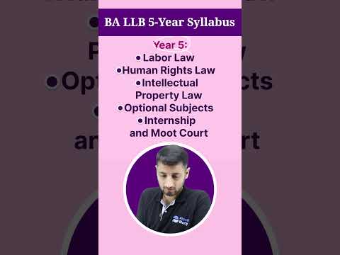 Details About BA LLB 5-Year Syllabus!🖐️#shorts