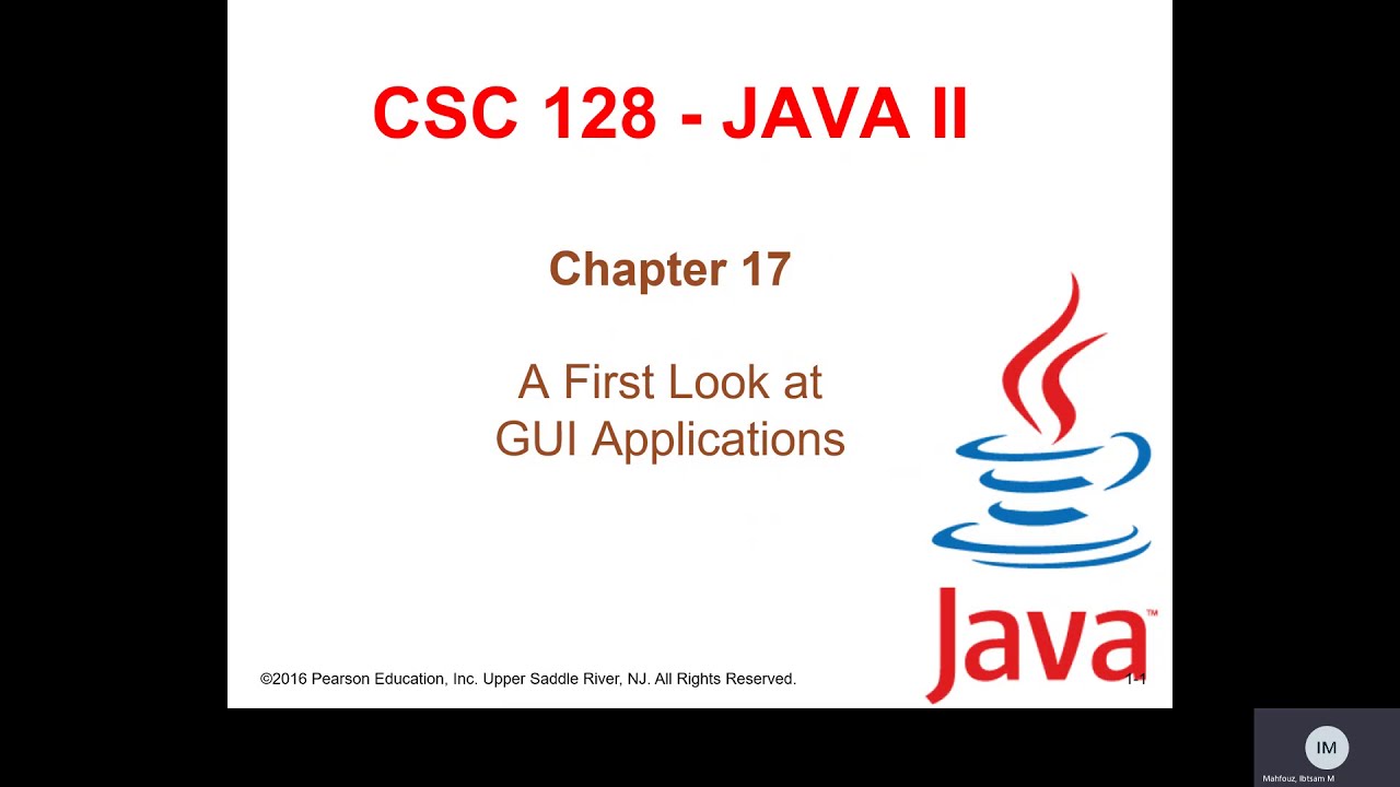 Java II   Chapter 17   Class 1   Creating a GUI Application