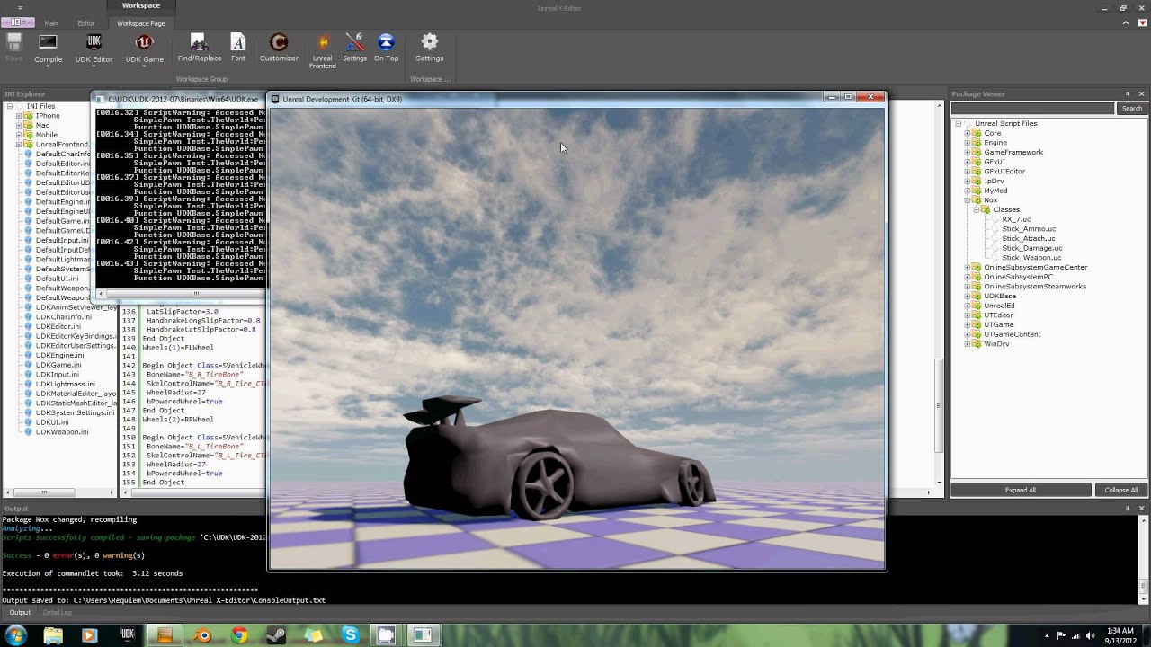First working UDK car