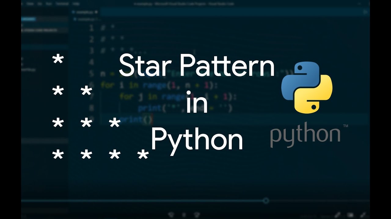 Printing Patterns in Python | Print stars '*' in Right Angled Triangle Shape | Star Patterns