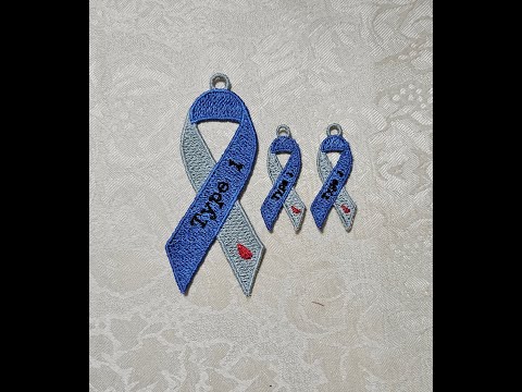 FSL Diabetes Awareness Ribbons Demonstration - Gray and Blue