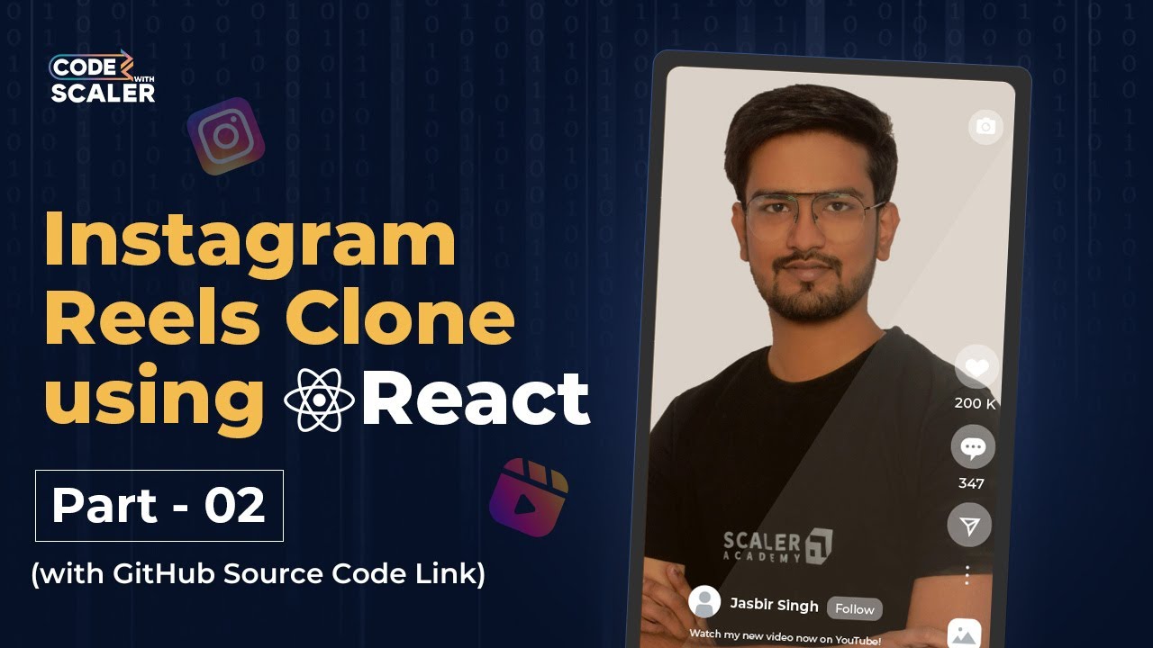 Instagram Reels Clone using React - Part 2 | React JS Complete Course 2023 | React JS Project