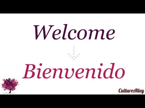 'Welcome' in Spanish!