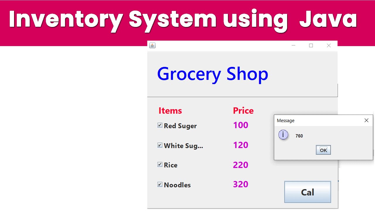 Inventory Management System java projects Using gui Java swing